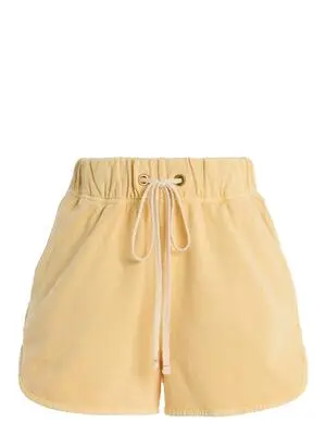 LES TIEN Serena Cotton Shorts - Yellow