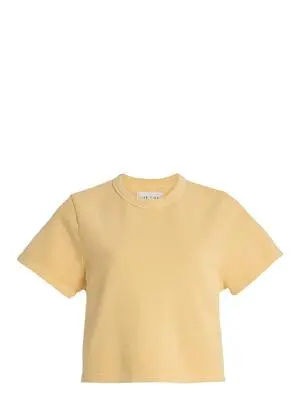 LES TIEN Daria Cropped T-shirt - Yellow