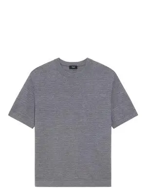THEORY Knit Short-Sleeve Crewneck Sweater