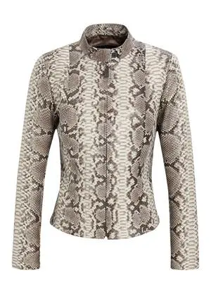Gorski Python Fitted Jacket - Natural Beige