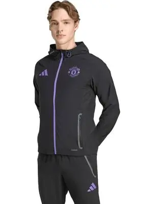 Adidas Manchester United 2025/26 Tiro Vis Tech Travel Jacket - Black