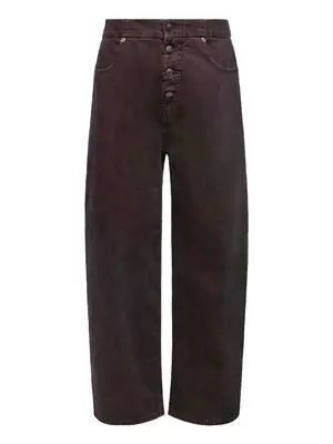 MAISON MARGIELA High-waisted Button-fly Jeans - Purple