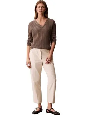 Calvin Klein Cotton Stretch Straight Fit Chino Pants - Calico
