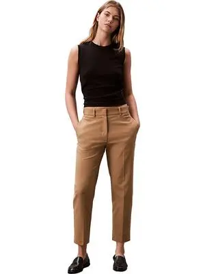 Calvin Klein Cotton Stretch Straight Fit Chino Pants - Tigers Eye