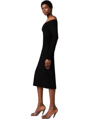 Stella McCartney Sheer Long Sleeve Midi Dress - Black