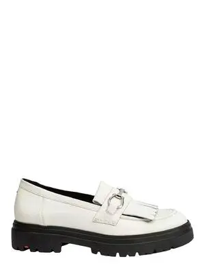 Lloyd Leather Fringed Loafers - White