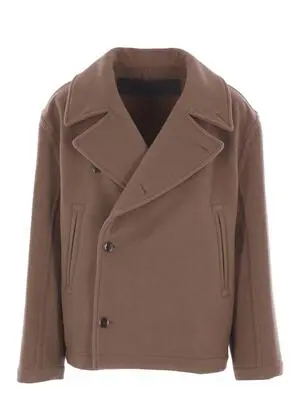 LEMAIRE Lemaire Caban Coat Dark Squirrel