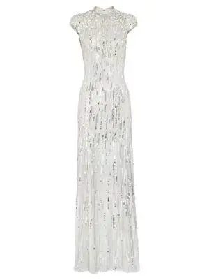 Jenny Packham Ernest Maxi Dress Grey