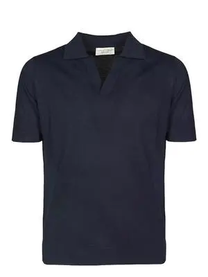 FILIPPO DE LAURENTIIS Polo-collar Short-sleeve T-shirt - Blue