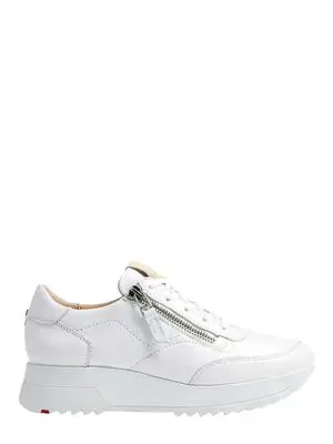 Lloyd Dame Zip-detail Sneakers - White