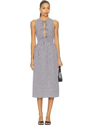 MORE TO COME Candace Midi Dress - Black