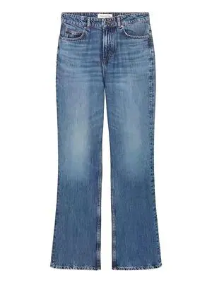 Marc O'polo Bootcut Jeans With Frayed Hem - Blue