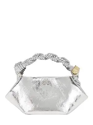 GANNI Bou Mini Metallic Bag Silver