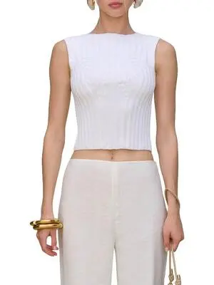 Cult Gaia Anzu Sleeveless Sweater - Off White