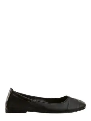 HOGL Daisy Leather Ballet Flats - Black