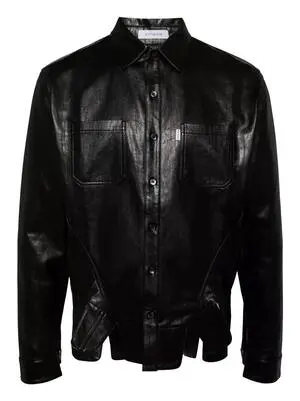 JUNTAE KIM Square Petal Corset Shirt - Black