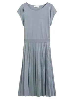 Marc O'polo Pleated Midi Dress - Blue