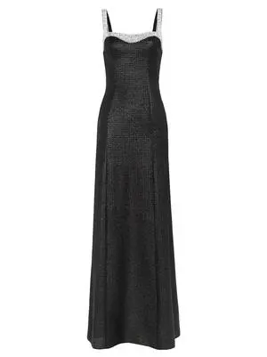 Jenny Packham Rhinestone-embellished Maxi Dress - Black