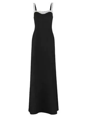 Jenny Packham Rhinestone-embellished Maxi Dress - Black