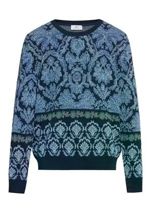 Etro Floral-pattern Sweater - Blue