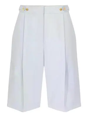 Elisabetta Franchi Pleated High-waist Shorts - White