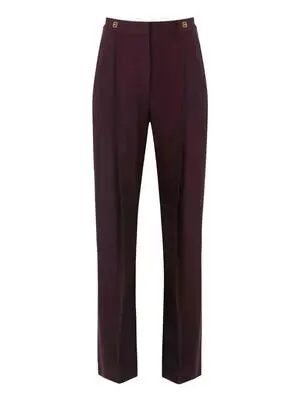 Elisabetta Franchi High-waisted Tailored Trousers - Red