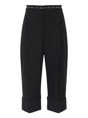 Elisabetta Franchi Tailored Cropped Trousers - Black