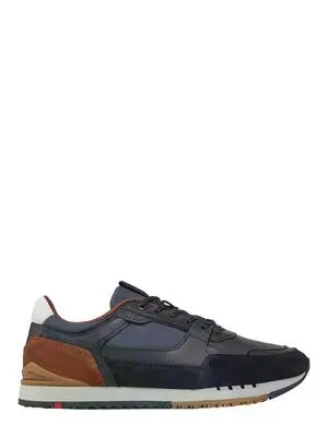 Lloyd Eiron Color-blocked Leather Sneakers - Blue
