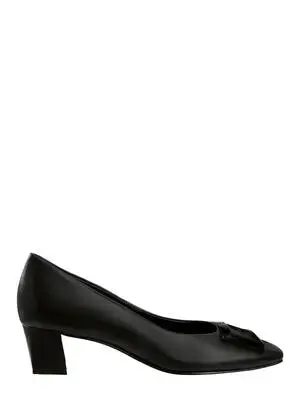 HOGL Thilda Square-buckle Block-heel Pumps - Black