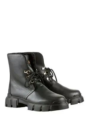 HOGL Winter Chunky-sole Lace-up Ankle Boots - Black