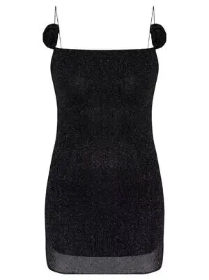 Oseree Sparkling Mini Dress - Black