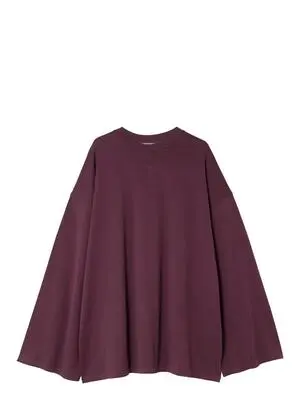 THE FRANKIE SHOP Rio Oversized Cotton-jersey T-shirt - Burgundy