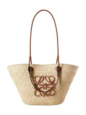 LOEWE LOEWE Paula's Ibiza Anagram Medium Raffia Tote