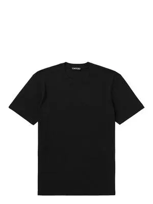 TOM FORD Lyocell And Cotton-blend Jersey T-shirt - Black