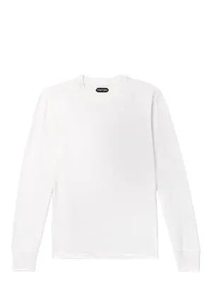 TOM FORD Slim-fit Lyocell And Cotton-blend Jersey T-shirt - White
