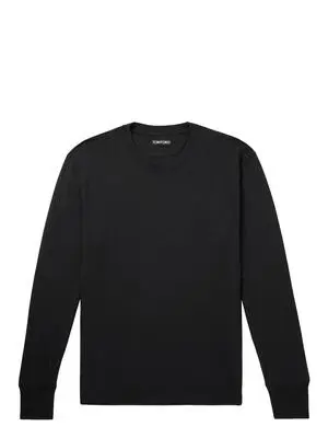 TOM FORD Lyocell And Cotton-blend Jersey T-shirt - Black