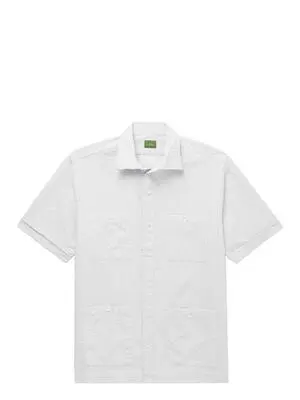Sid Mashburn Marquez Embroidered Cotton-voile Shirt - White