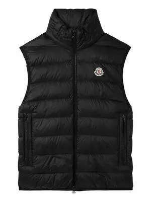 Moncler Rocoque Logo-appliquéd Quilted Down Gilet - Black
