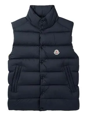 Moncler Logo-appliquéd Quilted Shell Down Gilet - Blue