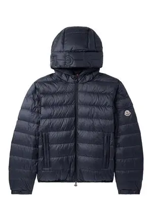 Moncler Najan Logo-appliquéd Hooded Down Jacket - Blue
