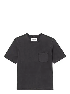 CORRIDOR Garment-dyed Cotton-jersey T-shirt - Black