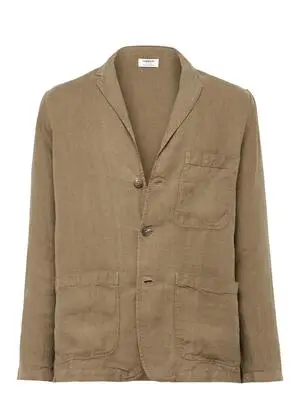 CORRIDOR Unstructured Linen Blazer - Green