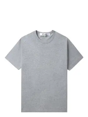 Play Comme Des Garcon Heart Emblem Tee - Grey/red
