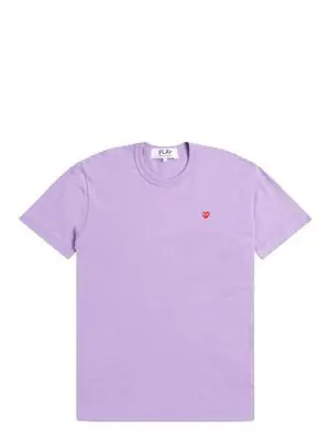 Play Comme Des Garcon Heart Logo Tee Shirt - Purple
