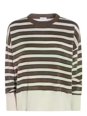Brunello Cucinelli Striped Sweater - Neutrals