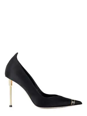 Elisabetta Franchi Pointed-toe Satin Pumps - Black