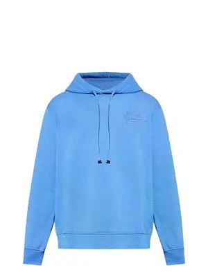 Etro Logo-embroidered Hoodie - Blue