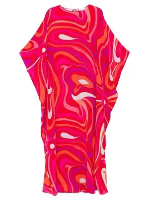 Emilio Pucci Marmo-print Maxi Dress - Red