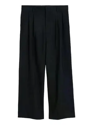 SUNFLOWER Pleated Trousers Black
