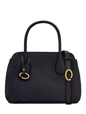 Oscar De La Renta Mini Ivy Leather Tote Bag - Black